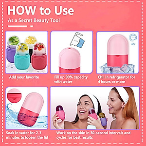 Ice Roller For Face Silicone Ice Face Roller Skin Care Facial Ice Roller Icing Tool Ice Holder For Face Icing Ice Mold For Face Icing Face Ice Pod Skincare