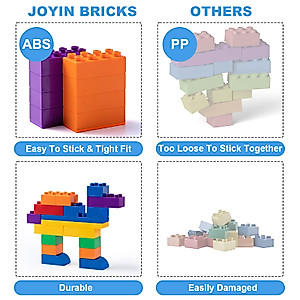 JOYIN 180 Pcs Kids Building Blocks Kit, Toddler Basic Blocks Set, Large Giant Big Classic Regular Bricks Toys Game for Preschool Ages 2-5 Years Old Boys Girls Christmas Birthday Gift