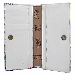 Anna by Anuschka Women's Hand-Painted Genuine Leather Wallet On A String - Magical Greece