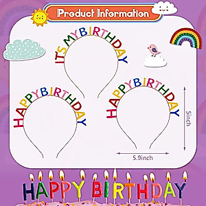 3 Pieces Its My Birthday Alloy Birthday Headband Birthday Crowns for ...