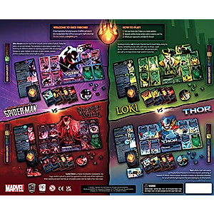 Marvel Dice Throne | 4 Hero Box Featuring Scarlet Witch, Thor, Loki, Spider-Man | 2-to-4 Player Competitive Dice Game | Officially-Licensed | Compatible with The Dice Throne Ecosystem