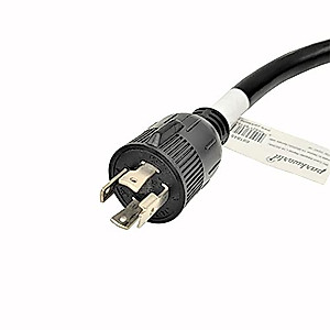 Parkworld 691845 Power Adapter Cord 4-Prong Generator 30A Locking L14-30P Male to RV 50 AMP 14-50R Female with Handle