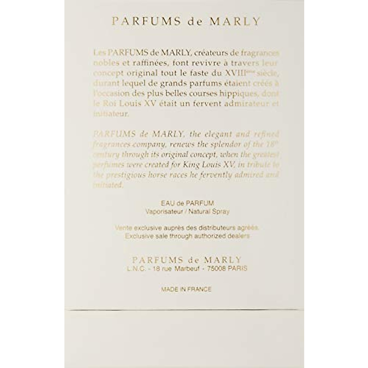 PARFUMS DE MARLY - Meliora - 2.5 Fl Oz - Eau De Parfum For Women - Top notes Red Berries, Raspberry, Lemon essence - Heart notes Rose, Ylang-Ylang, Jasmine Tea - Base notes Vanilla, Musk - 75ml