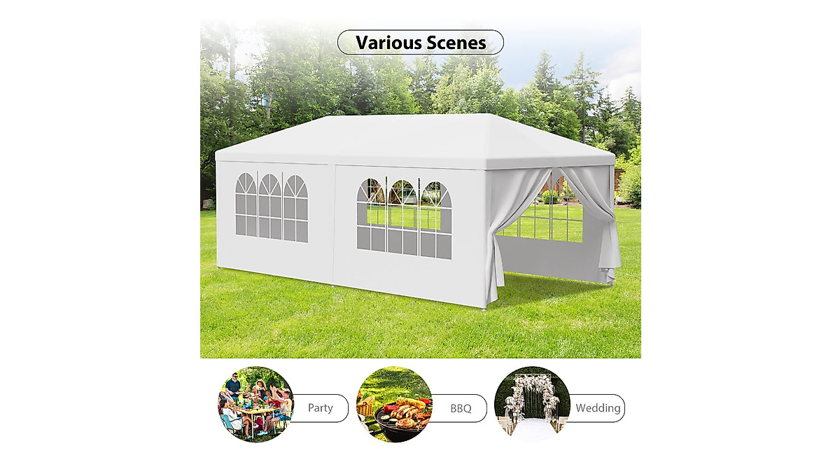 LEMY 10x20 Outdoor Wedding Canopy - Easy Setup Gazebo