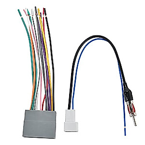 RED WOLF Vehicle Radio Stereo Wire Harness with Antenna Connector Adapter Fit Honda Fit 2007-2008 Civic 2006-2011, CR-V2007-2011, Select Acura RDX/Integra 1989-2015 Aftermarket Radio Receiver