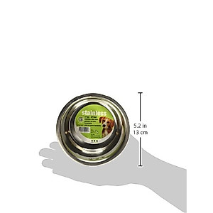 Van Ness Pets Small Lightweight Stainless Steel Dog Bowl, 16 OZ Food And Water Dish, Natural