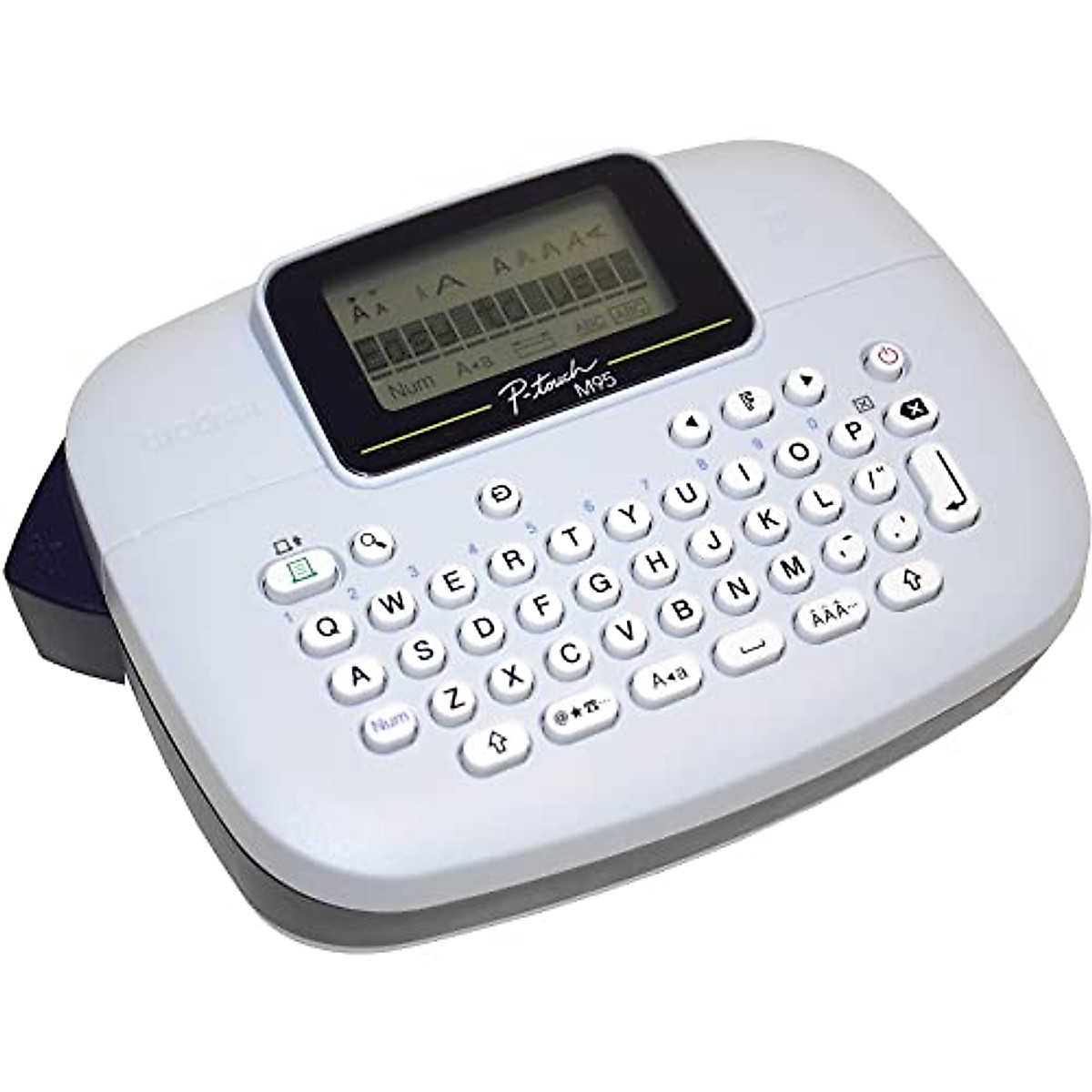 Brother P-Touch, PTM95, Monochrome, Handy Label Maker, 9 Type Styles, 8 Deco Mode Patterns, Navy Blue, Blue Gray