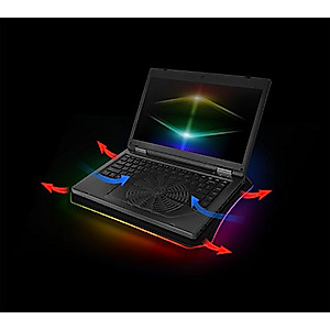 Thermaltake Massive 20 RGB Steel Mesh Panel Single 200mm Fan 10"‐19" Laptop Notebook Cooling Pad CL‐N014‐PL20SW‐A