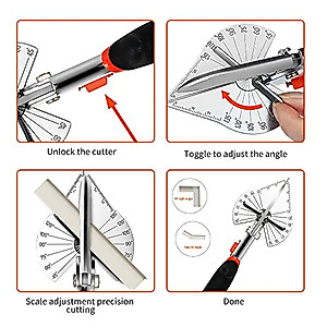 FLORA GUARD Miter Shears - Multifunctional Trunking Shears for Angular Cutting of Moulding and Trim, Hand Tools, Including 2 Spare Blades