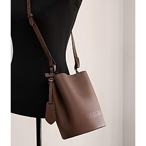 Burberry Leather SM Lorne Branded Bag Small Crossbody Crossbody Crossbody Leather Bucket Bag, tan