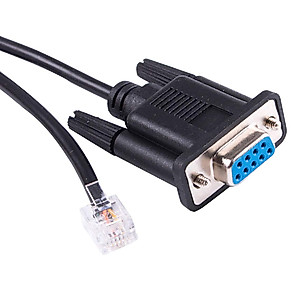Suamdoen DB9 to RJ11 RJ12 6P6C LAN Network Serial Console Cable for Sevo Drive Leadshine Stepper Communication