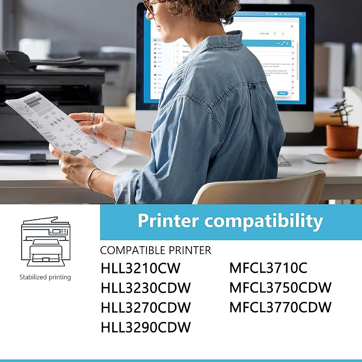 TN227 Toner Cartridge 1Pack Compatible TN-227 Replacement for Color Pro HLL3210CW HLL3230CDW HLL3270CDW MFCL3710CW MFCL3750CDW Series Printer