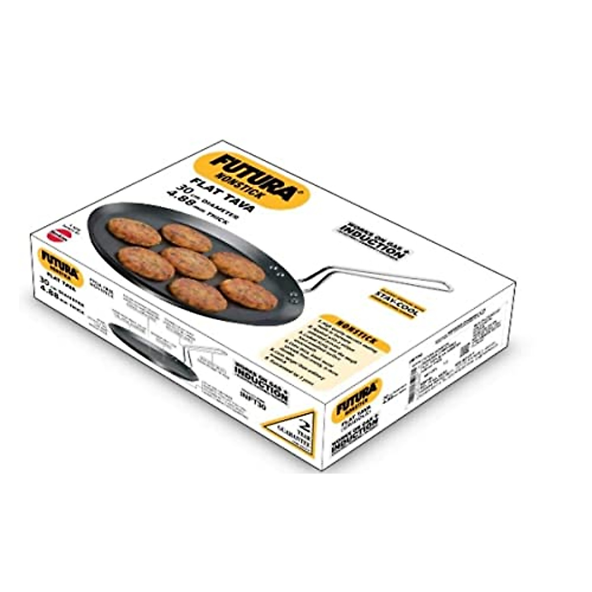 Hawkins IQFT30 Tava, Dosa, Griddle, 12 Inch, Black