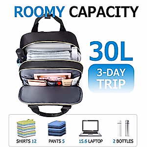 Liokesa Black Backpack for Women, School Backpack for Teen Girls, 15.6 Inch Quilted Backpack Purse with USB Port, Work Business Teacher Student Computer Bag, College Bookbags Casual Daypacks, Black