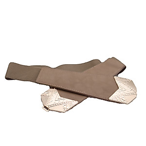 TrendyFashionJewelry Women Fashion Elastic Wide Waistband Belt Hip High Waist X Shape Gold Metal Buckle S M Beige