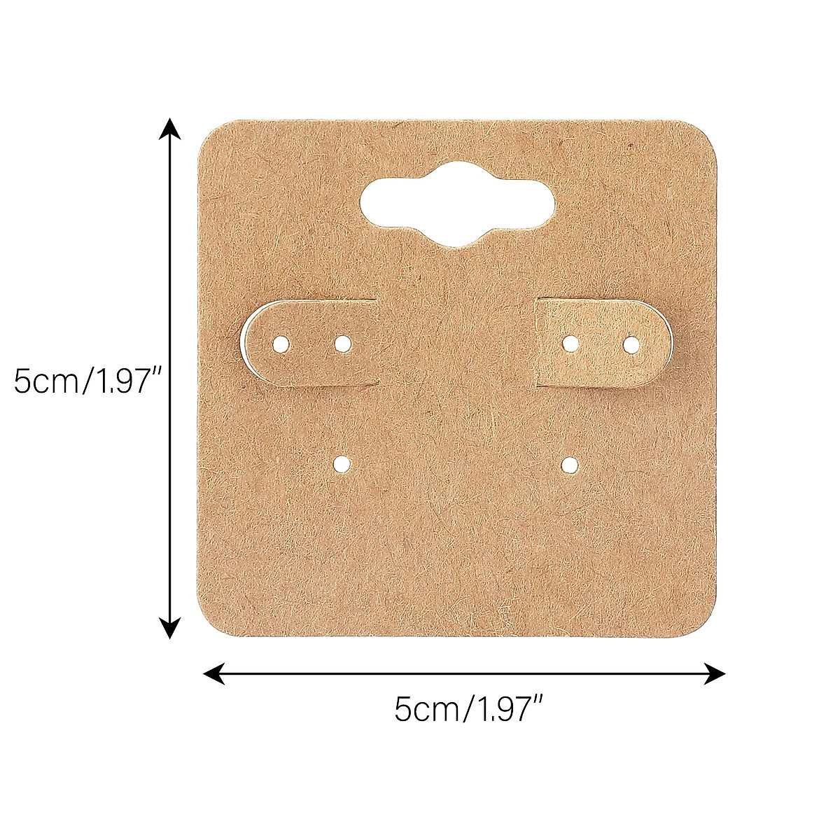 joycraft Earring Cards - 2" Kraft Earring Display Holder Cards, 100Pcs Blank Paper Cards with 6 Holes, Jewelry Display Cards for Selling, Hanging Earring, Jewelry,DIY Crafts, Retail