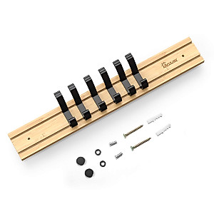 Anjuer Coat Hanger Clothes Rack 6 Active Hooks Heavy Duty Clothes Hat Holder Bamboo