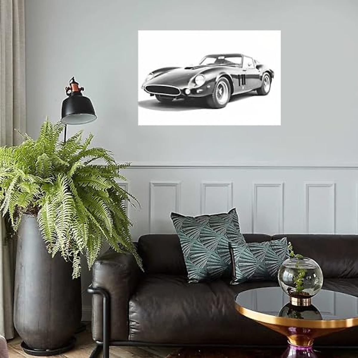 Car Poster Ferrari F40 Supercar Posters Racing Car Canvas Wall Art For Boy's Bedroom SuperCar Wall Decor Unframe-style 18x12inch(45x30cm)