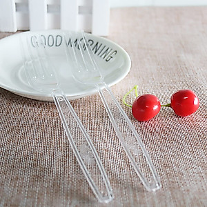 MOACOCK 200 Count Plastic Silverware, Heavy Weight Plastic Forks Spoons Disposable Utensils Cutlery Set for Wedding Party Supplies Everyday Use