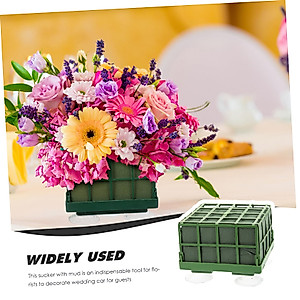 Abaodam 2 Pcs Flower Sucker Wedding Car Decoration Floral Foam Grande Cage Floral Foam Sausage Wreath Suction Cups Foam Blocks for Crafts Decorative Suckers Plastic Fresh Sticker