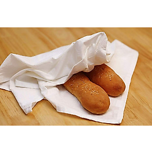 AMOUR INFINI Flour Sack Kitchen Towels - Pack of 12 Organic Cotton Kitchen Towel - Washable Super Absorbent Flour Sack Kitchen Towels - Cloth Napkins, Cheese Strainers (28x28 inches - Off White)