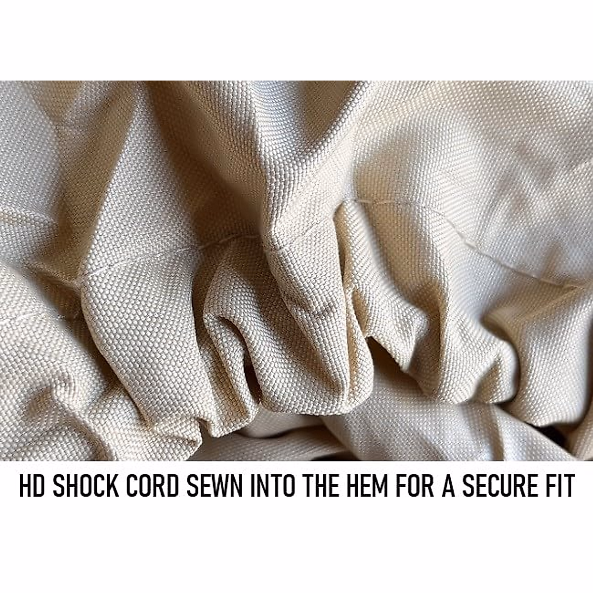 Vortex Direct Beige/Tan 22' Ultra Pontoon Boat Cover, Has Elastic and Straps, Fits 20'1" to 21' to 22' Long Deck Area, Up to 102" Beam