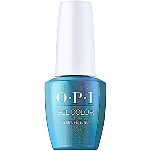 OPI GelColor, Ready, Fête, Go, Blue Gel Nail Polish, Holiday'21 Celebration Collection, 0.5 fl. oz.