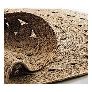 Hand Braided Round Jute Rug Area Round Rug Custom Size Round Rug Indian Handmade Home Decor Round Rug 2X2