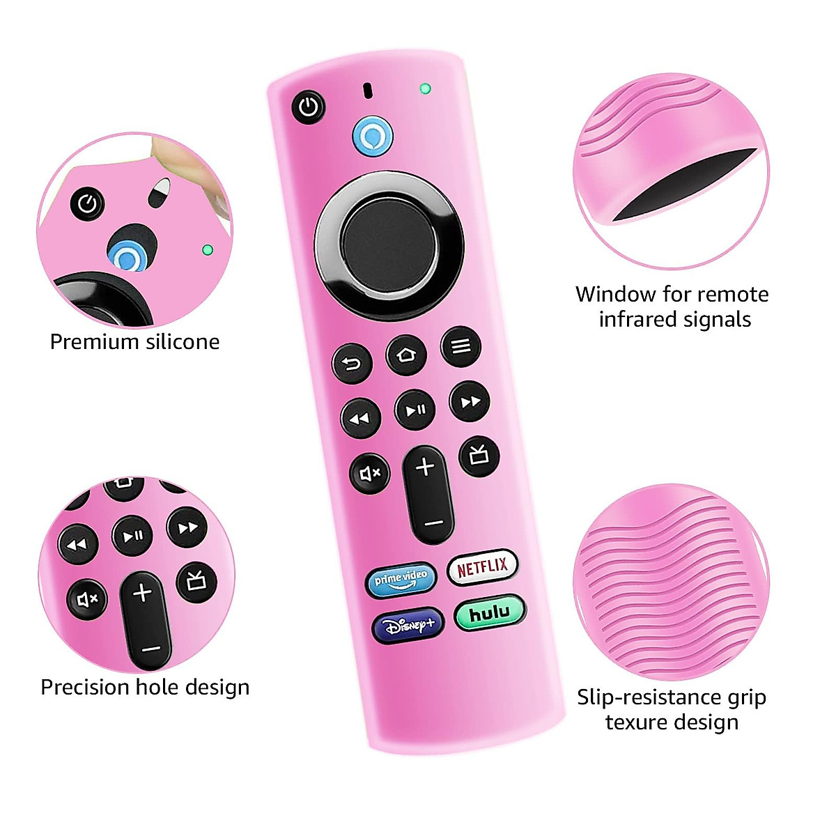 Climberer Firestick Remote Cover, 3-Pack Compatible with fire TV Stick 4K, Easy to Find, Comprehensive Protection, Ergonomic Design, Soft Silicone, Fluorescent Green/Yellow/Pink