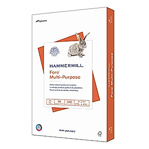 Hammermill Printer Paper, Fore Multipurpose 20 lb Copy Paper, 11 x 17 - 1 Ream (500 Sheets) - 96 Bright, Made in the USA