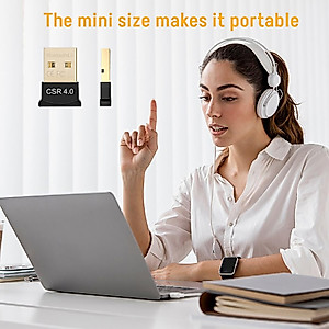 USB Bluetooth Adapter, 4.0 Dongle Ideapro Micro Bluetooth Transmitter, Transfer for Laptop Windows 10 Raspberry Pi, Linux, Stereo Headset, Wireless Keyboard Headphone