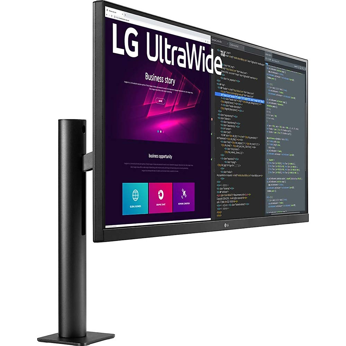 LG 34WN780-B 34" 21:9 UltraWide QHD 3440x1440 Ergo IPS HDR Monitor Bundle with 2X Deco Gear 6FT 4K HDMI 2.0 Cable, Screen Cleaner and 6-Outlet Surge Adapter with Night Light
