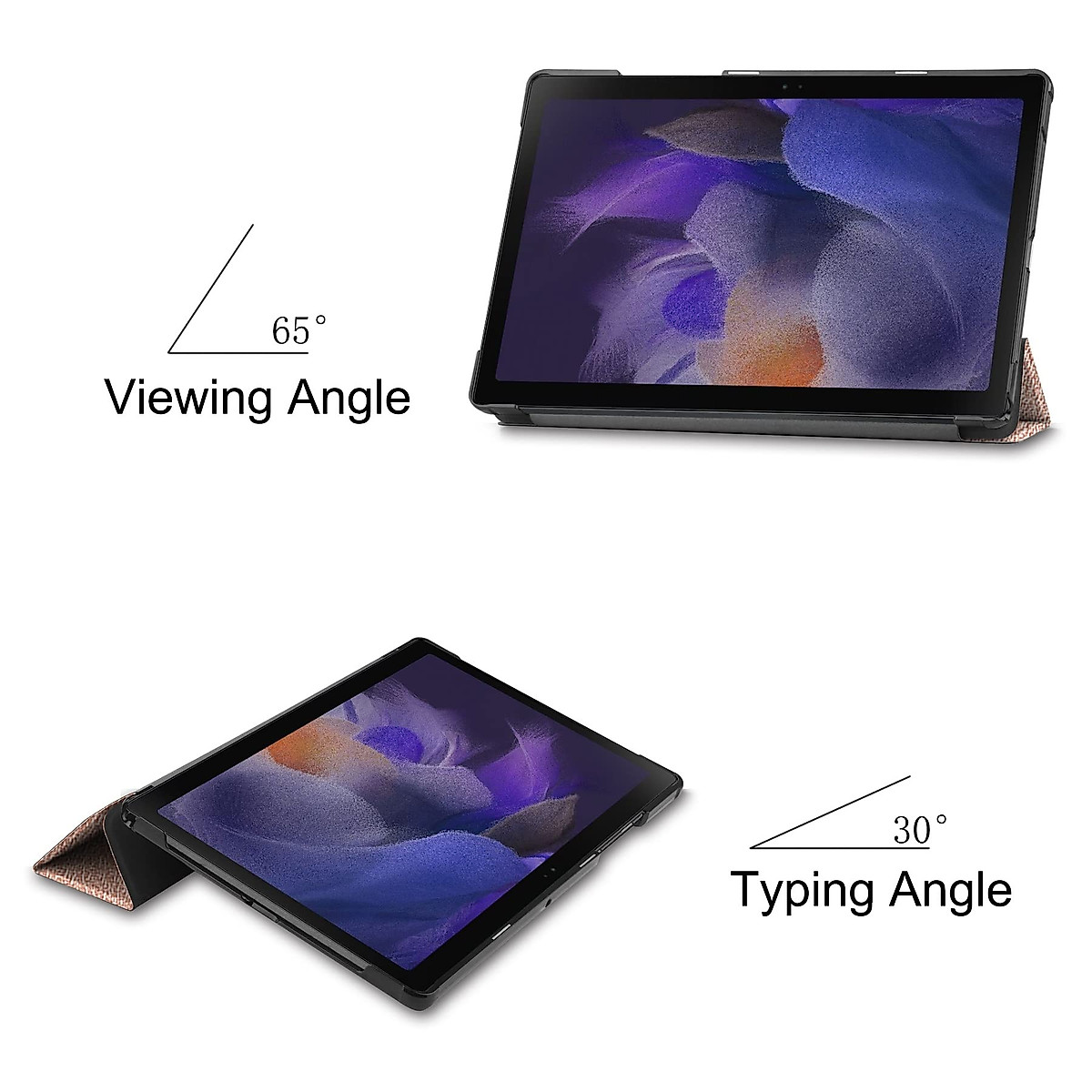 Tablet PC Case Case Compatible with Samsung Galaxy Tab A8 10.5 inch 2021 (SM-X200/X205) Tri-Fold Smart Tablet Case,Slim Case Multi- Viewing Angles Stand Hard Shell Folio Case Cover Auto Sleep/Wake Tab