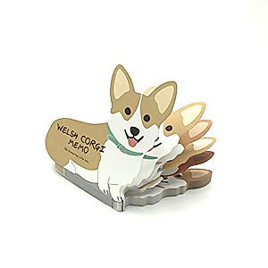 Welsh Corgi Dog Die-cut Memo Pad 4.75"x4" 90 Sheets