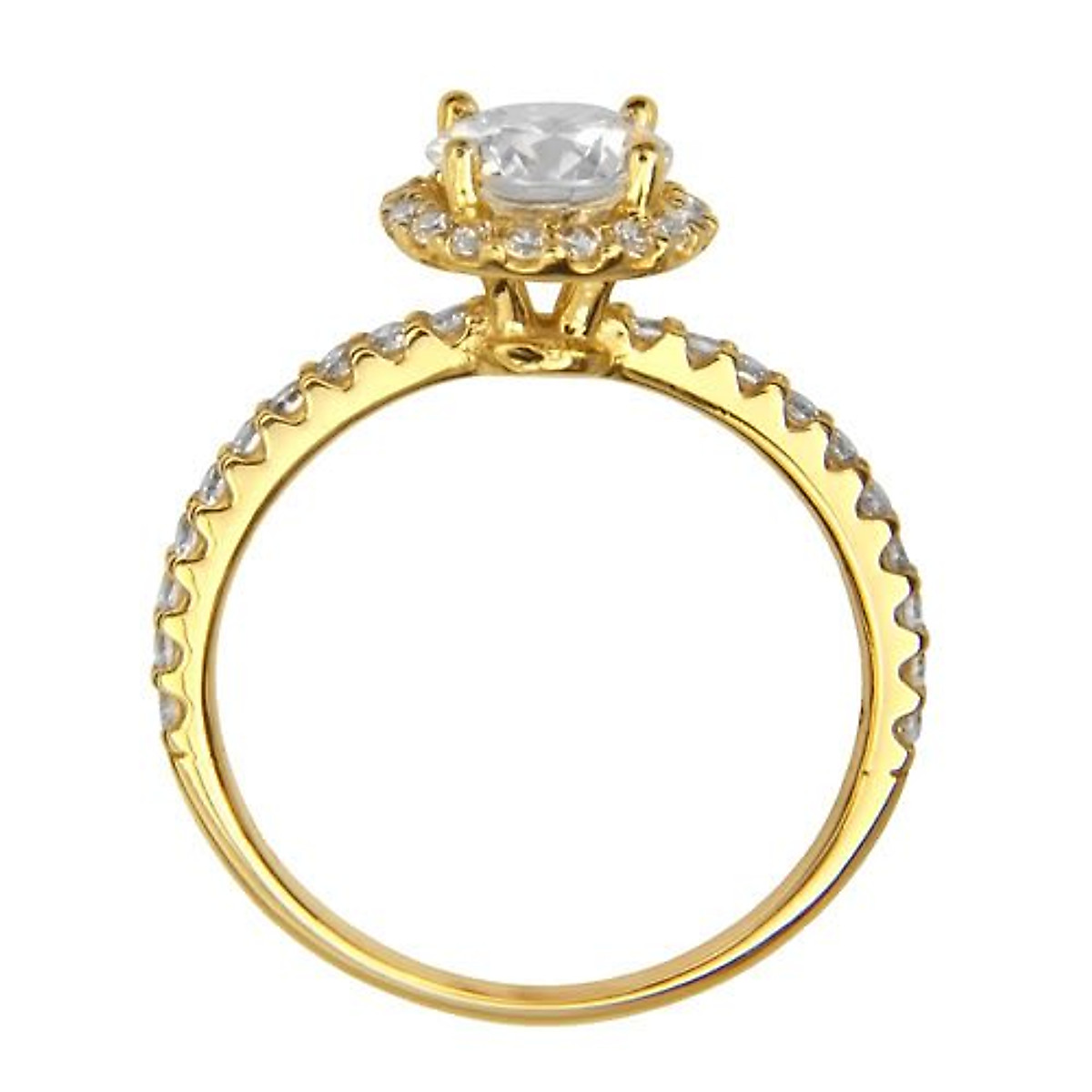 14k Yellow Gold Wedding Engagement Ring - Size 5.5
