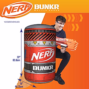 NERF BUNKR Officially Licensed Battle Royale Inflatable Bunker Battlezone - 5 Piece Barricade Set Crates Barrels