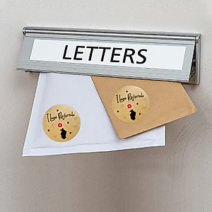 I Love Referrals Stickers 1.5 inch Natural Brown Kraft Real Estate Agents and Sales Marketing Supplies for Small Business Thank You Labels 500 pcs