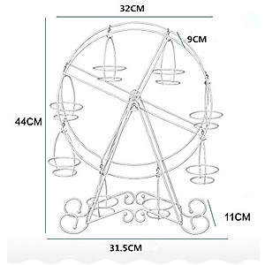 Wedding Party Furnishing Accessories Dessert Serving Tray White Iron Ferris Wheel Cupcakes Stands Cupcakes Holders Rack¡­
