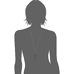 1928 Jewelry Women's Pewter Filigree Vial With Tassel Necklace Pendant Enhancer, 28