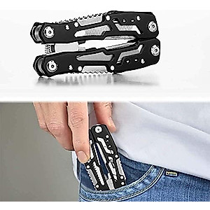 14-In-1 Multitool with Safety Locking, Professional Stainless Steel Multitool Pliers Pocket Knife, Bottle Opener, Screwdriver with Nylon Sheath ，Apply to Survival,Camping, Hunting and Hiking