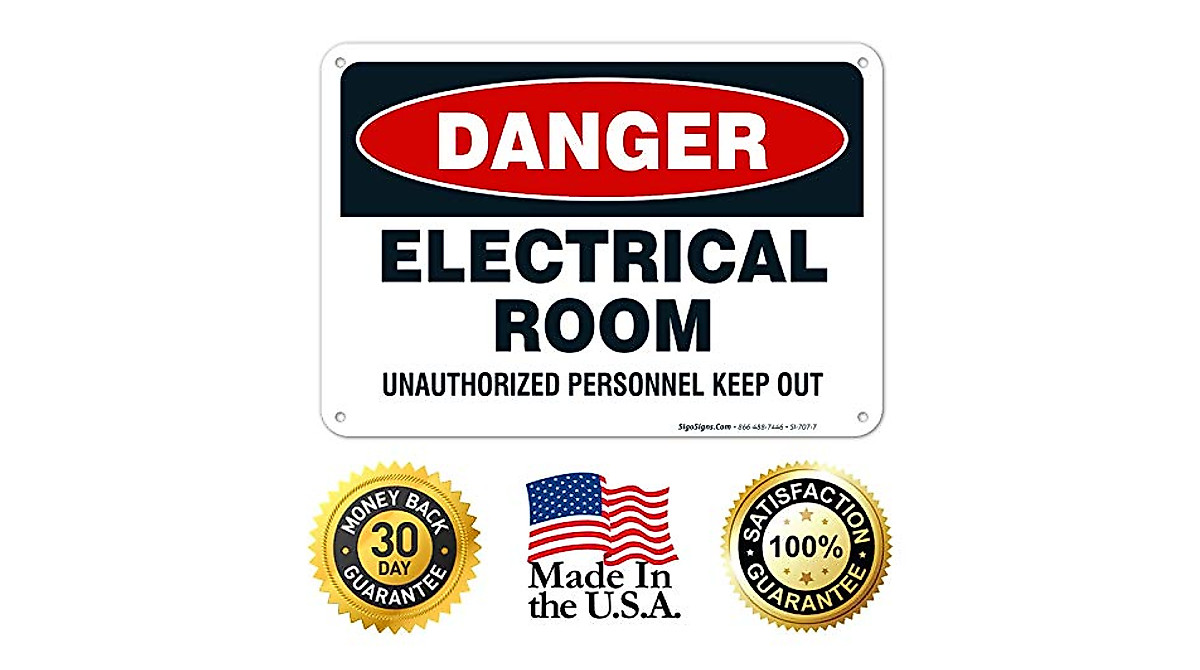 Durable Electrical Room Sign - Made in USA by Sigo Signs