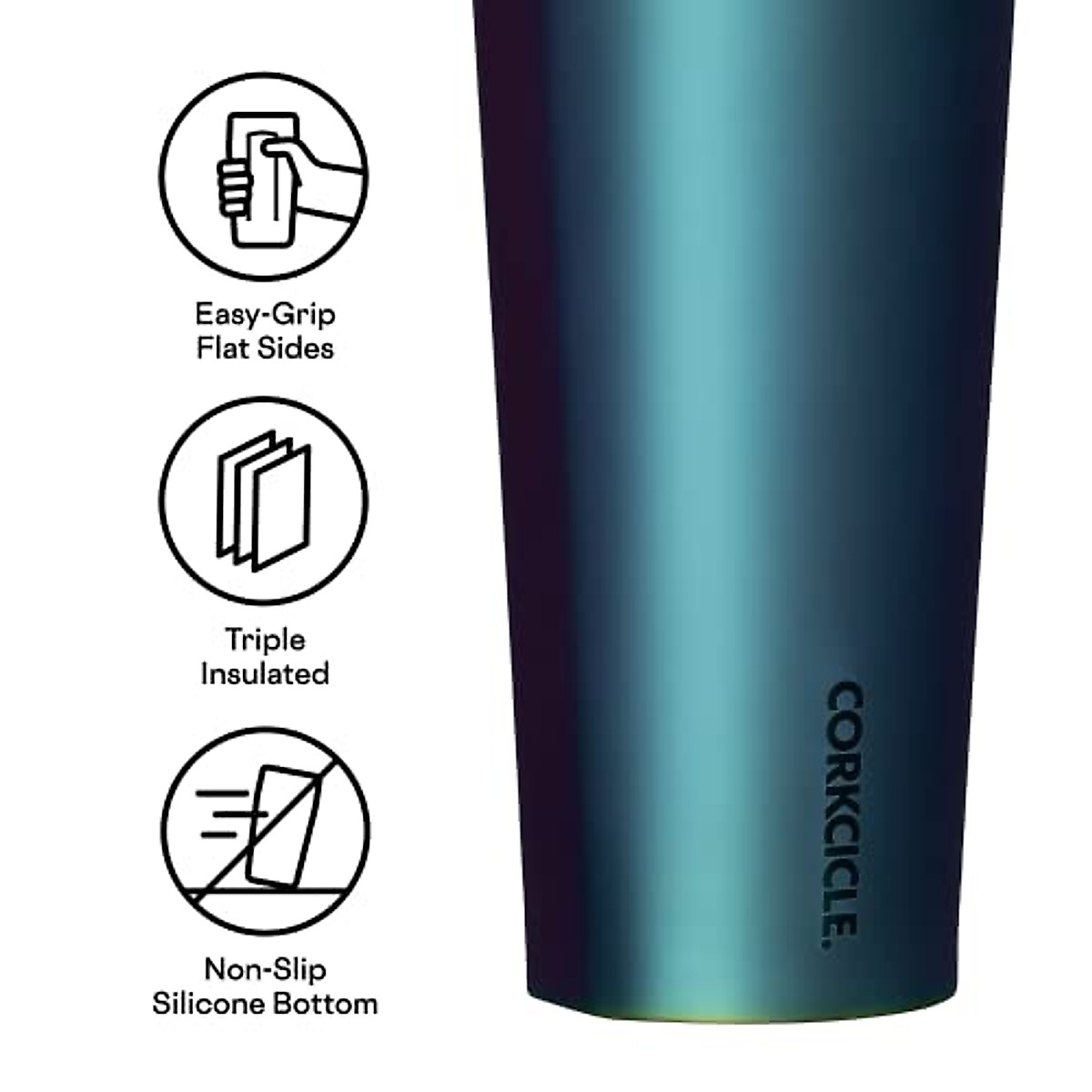 Corkcicle Tumbler With Straw and Spillproof Lid, Cold Cup, Reusable Water Bottle, Triple Insulated Stainless Steel Travel Mug, BPA Free, Keeps Beverages Cold for 12 Hours, Dragonfly, 24 oz