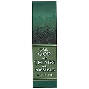 Bible Bookmarks, Tear-Proof and Water-Resistant - Each Measures 7" Long x 2" Wide, Set of 10, 5 Designs