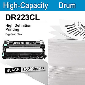 1 Pack Black DR223CL Compatible Drum Unit Replacement for MFC-L3770CDW L3710CW L3750CDW L3730CDW HL-3210CW 3230CDW 3270CDW 3230CDN 3290CDW DCP-L3510CDW L3550CDW Printer