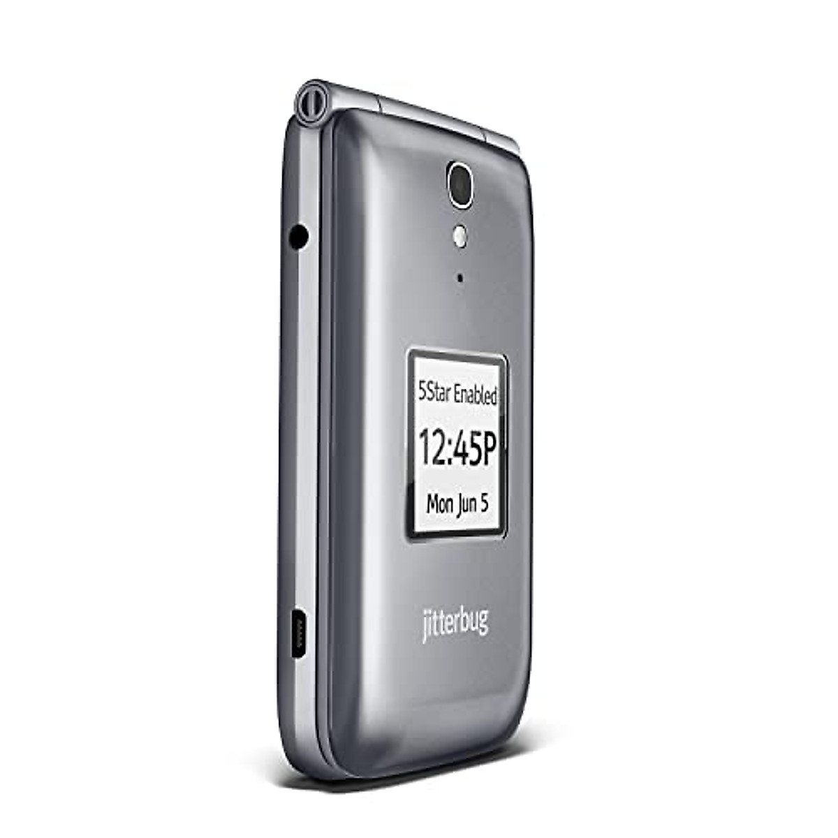 Jitterbug 4043S5RRY Flip Easy-to-Use 4G Prepaid Cell Phone Graphite