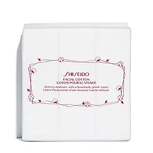 Shiseido Facial Cotton Pads - Includes 165 Squares - For Softener Application & Makeup Removal - 100% Natural, Super Soft