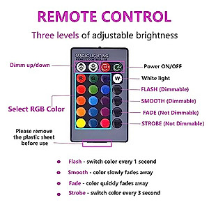 YKNAWOIR RGB Color Changing Light Bulb with Remote Control, RGBW LED Light Bulb A19 E27 White 5W 450LM 12 Color Choices Multicolor Dimmable Flood Light Bulb for Party Bedroom Home