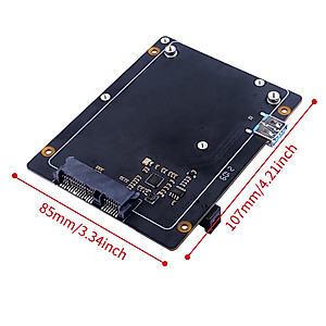 GeeekPi SATA Storage for Raspberry Pi 4, 2.5 inch SATA HDD/SSD Expansion Board X825 V2.0 USB3.0 Shield for Raspberry Pi 4 Model B ( Only for Raspberry Pi 4B )