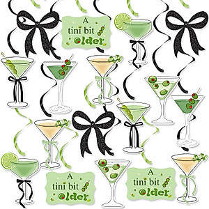 A Tiny Bit Older Birthday Party Hanigng Decorations, Martini Themed Party Decorations, Tini Bar Party Decorations for Girls Martini Birthday Decorations, Martini Bachelorette Bridal Shower Party Decor