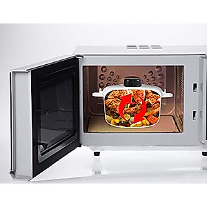 Bene Casa - 2.6 Qt. Microwave Pressure Cooker - Non-stick Surface and Locking Lid - Cooks Up to 12 Cups of Cooked Rice (6 Cups Uncooked)